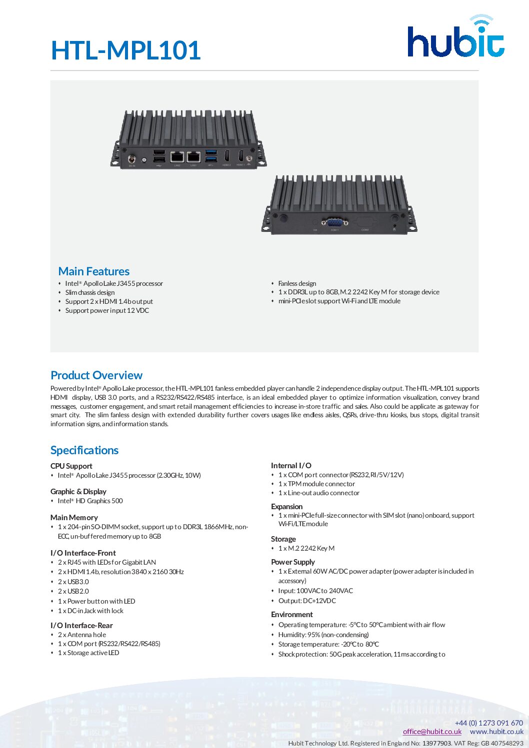 HTL-MPL101 – Media Player – Hubit