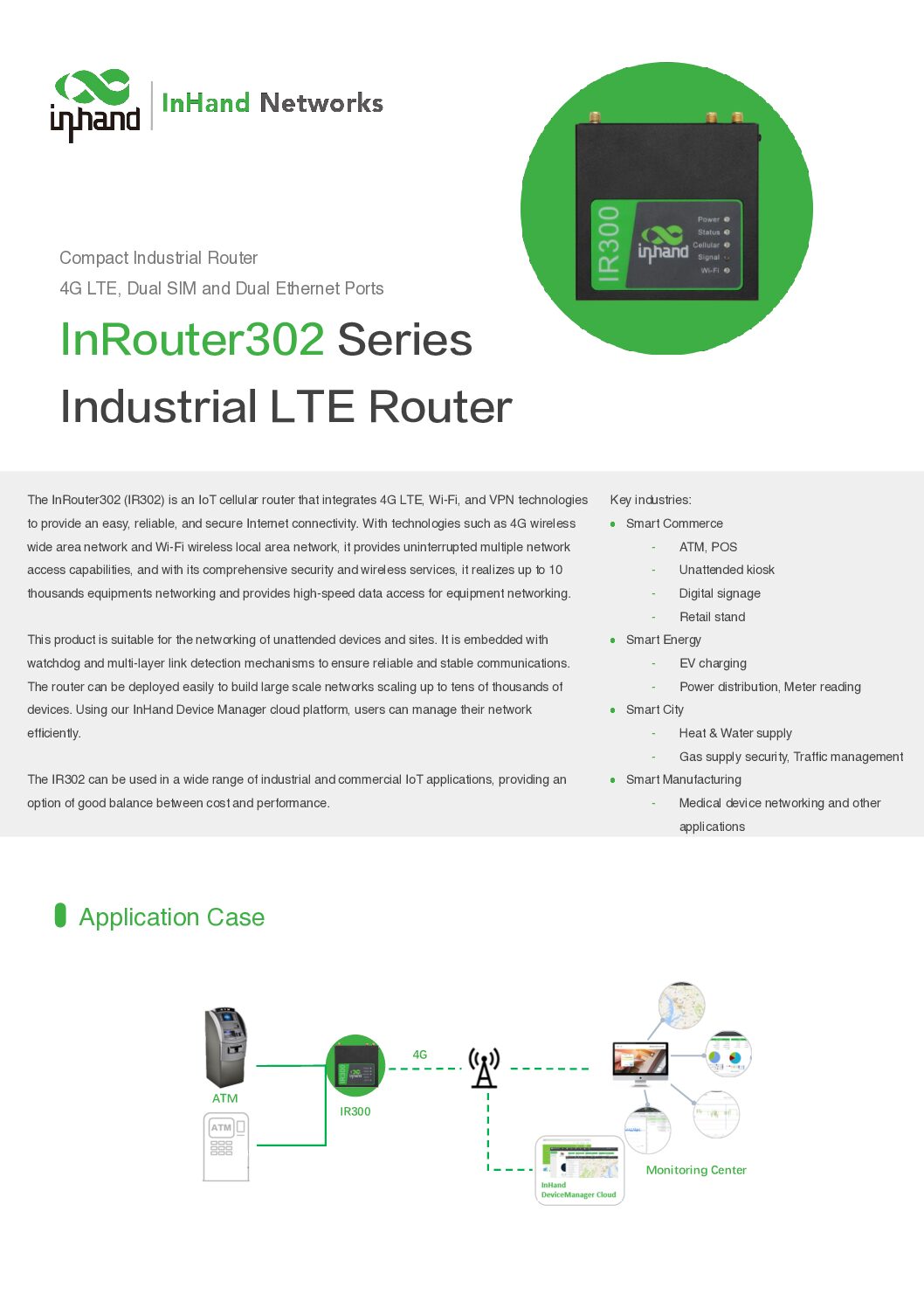 Inrouter302 Prdt Spec V1 6 April 2022 Inhand Networks Hubit